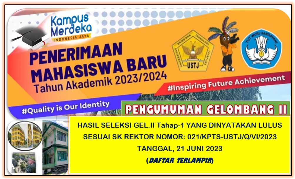 HASIL SELEKSI PENERIMAAN MAHASISWA BARU (SPMB) GELOMBONG II Tahap-1 TAHUN AKADEMIK 2023/2024 ...
